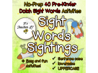 Pre-K Dolch Sight Words Worksheets by Teach Simple