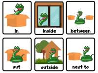 Preposition Flashcards with Snakes! by Teach Simple