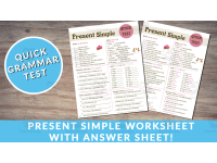 Present Simple - Test Worksheet for English & ESL Students by Teach Simple