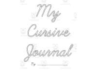 Primary Cursive Journal by Teach Simple