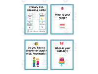 Primary English Speaking Cards by Teach Simple