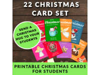 Printable Christmas Cards for Students & Teachers by Teach Simple