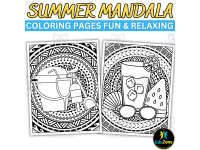 Printable Summer Mandala Coloring Pages - Fun & Relaxing Activity. by ...