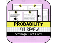 Probability Unit Review SCAVENGER HUNT by Teach Simple