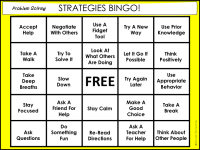 Problem Solving Strategies BINGO and Calming Strategies by Teach Simple