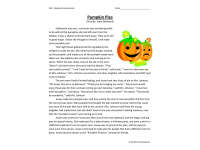 Pumpkin Pies Reading Comprehension Worksheet by Teach Simple