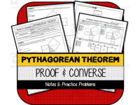 Pythagorean Theorem Proof & Converse NOTES & TEST PRACTICE by Teach Simple