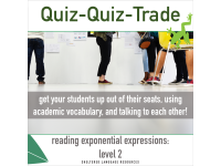 Quiz-Quiz-Trade Game: Reading Exponential Expressions Level 2 by Teach ...