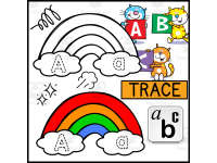 Rainbow Letters: Uppercase & Lowercase Match - Prek/K Fun! by Teach Simple