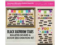 Rainbow Stars Positive Affirmation Classroom Bulletin Board Kit by ...