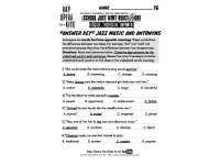 Reading Comprehension Activities: Jazz Musicians | Nonfiction Passage ...