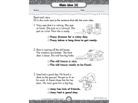 Reading Comprehension Printable Workbook For Grade 1 by Teach Simple