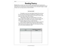 Reading Fluency Worksheet by Teach Simple