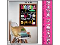 Reading is Dreaming March Library Door Decoration Kit, Bulletin Board ...