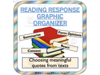 Reading Response Graphic Organizer: Help Your Students Choose Quotes ...