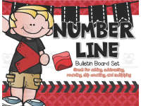 Red Number Lines Posters by Teach Simple