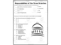 Responsibilities of the Three Branches Reading Packet by Teach Simple