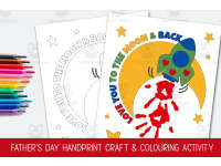 Rocket Handprint Art, Take Home Father's Day Gift for Dad, Personalized ...