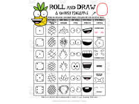 Roll and Draw A Quirky Pineapple Game Sheet by Teach Simple