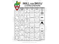 Roll and Draw A Quirky Strawberry Game Sheet by Teach Simple