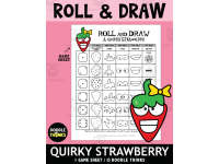 Roll and Draw A Quirky Strawberry Game Sheet by Teach Simple