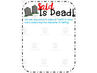 Said is Dead Anchor Chart by Teach Simple