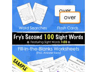 SAMPLE Fry's Second 100 Sight Words Fill-in-the-Blanks by Teach Simple