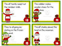 Santa's Bag of Adverbs + Adjectives Task Cards by Teach Simple