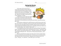 Saving the Worms Reading Comprehension Worksheet by Teach Simple