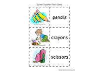 School Supplies Flash Cards by Teach Simple