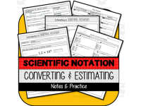 Scientific Notation: Converting To and From & Estimating NOTES ...