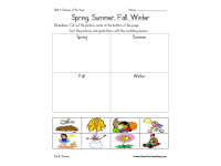 Seasons of the Year Matching Worksheet by Teach Simple