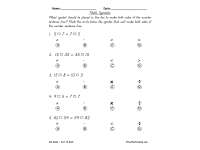 Second Grade Math Skills Test Practice by Teach Simple