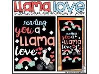 Sending You a Llama Love Valentine's Day Bulletin Board Kit, Door ...