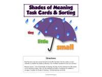 Shades of Meaning Activity by Teach Simple
