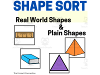 Shape Sort with 2D Shapes and 3D Shapes by Teach Simple