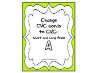 Short and Long Vowel A CVCe Activity by Teach Simple