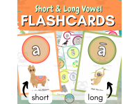 Short and Long Vowel Flashcards - Phonics Review and Letter Recognition ...