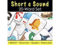 Short e Vowel Sound Words - Vocabulary Lists, Tests, BINGO, and Flash ...