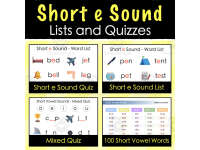 Short e Vowel Sound Words - Vocabulary Lists, Tests, BINGO, and Flash ...