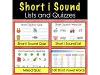 Short i Vowel Sound Words - Vocabulary Lists, Tests, BINGO, and Flash ...