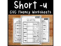 Short u CVC Worksheets by Teach Simple