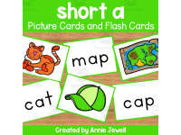 Short Vowel Flash Cards and Picture Cards - short a by Teach Simple