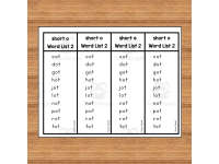 Short Vowel Flash Cards and Word Lists - Short o by Teach Simple
