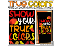 Show Your True Colors Positive Mindset Bulletin Board Kit, Door ...