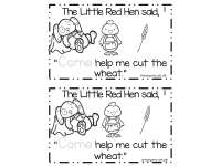 Sight Word Emergent Reader: The Little Red Hen Printable Booklet ...