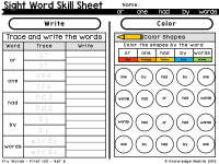 Sight Word Skill Sheets - Fry Words - First 100 by Teach Simple
