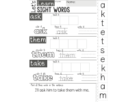 Sight Words Cut & Paste by Teach Simple