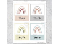 Sight Words Flashcards: 1st Grade Sight Words, Boho Rainbow Flash Cards ...