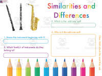 Similarities and Differences Music Worksheets by Teach Simple